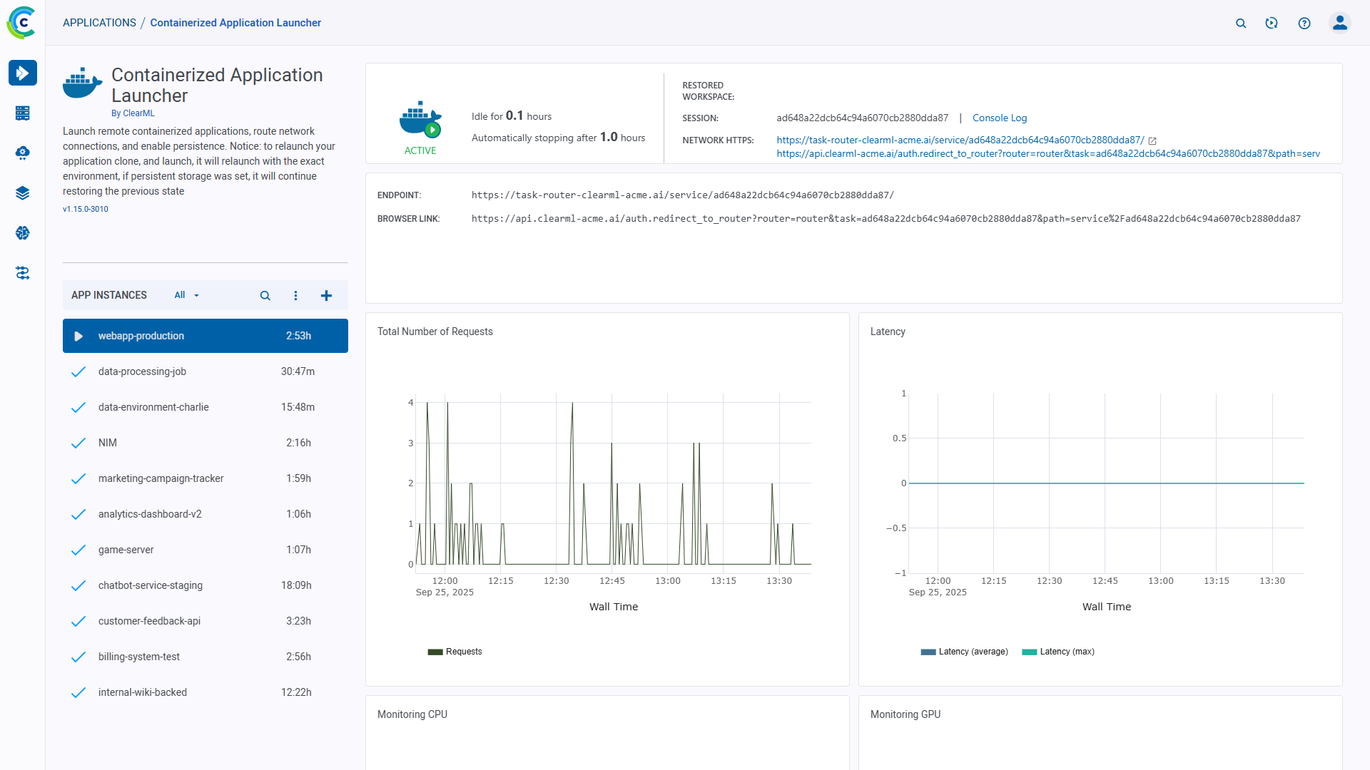 Containerized Application Launcher | ClearML