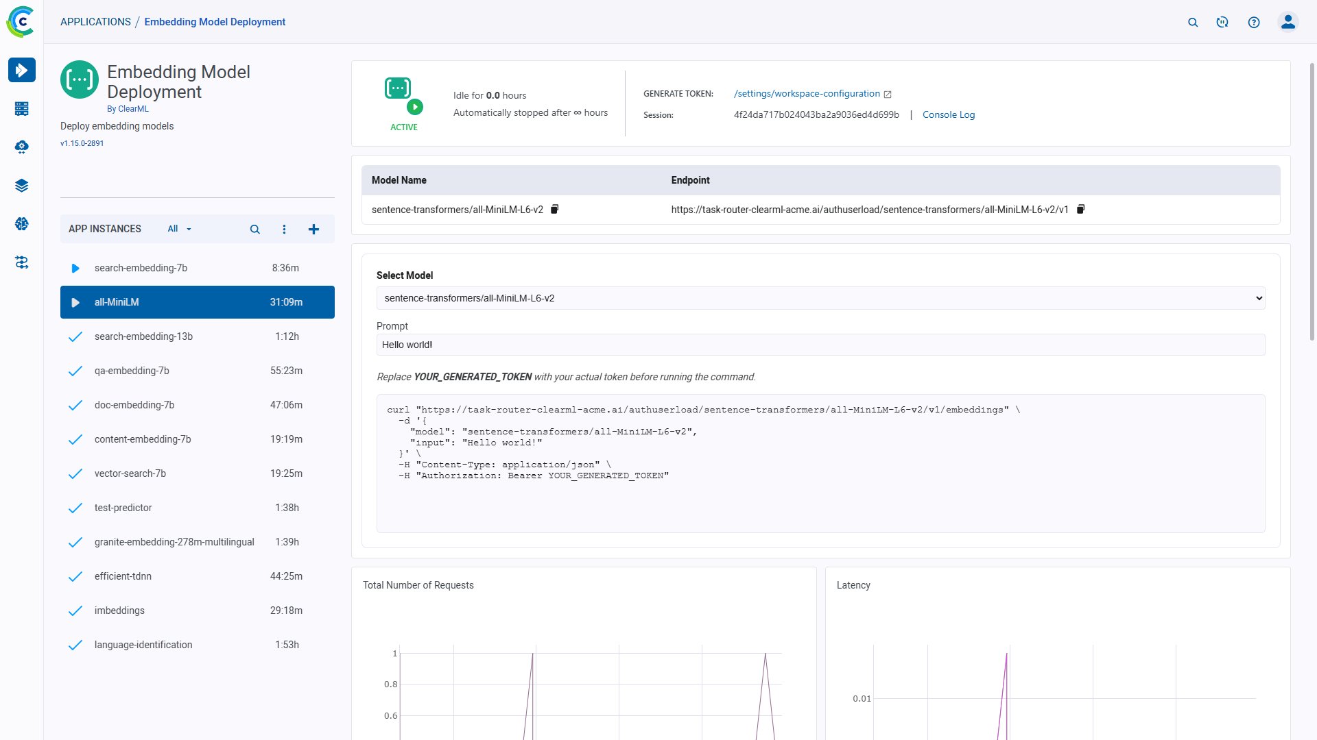 Embedding Model Deployment | ClearML
