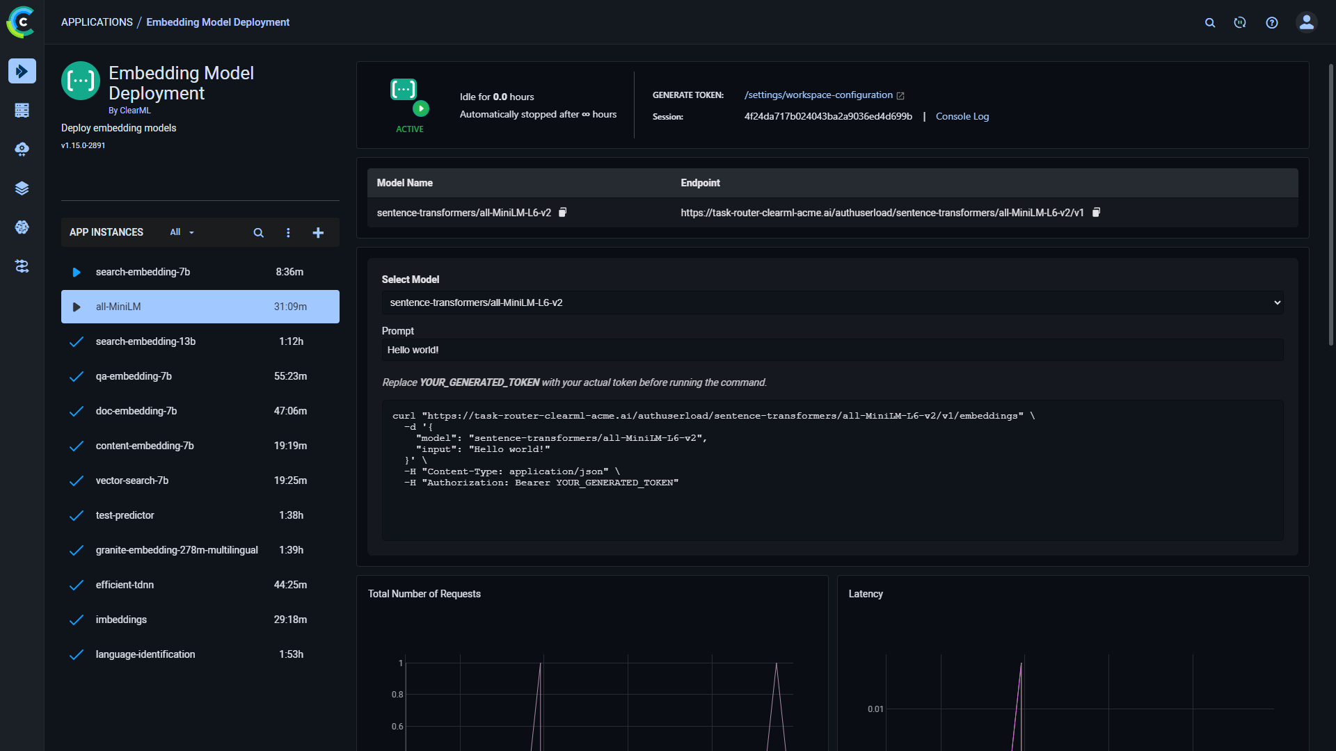 Embedding Model Deployment | ClearML