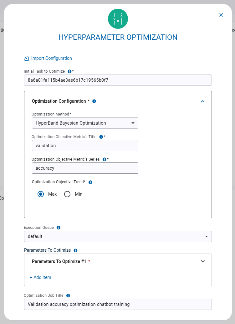 Hyperparameter Optimization | ClearML