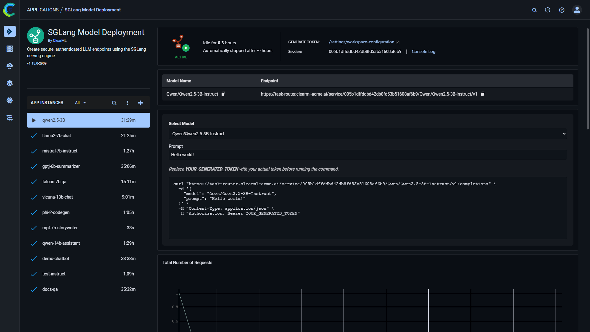 SGLang Model Deployment | ClearML