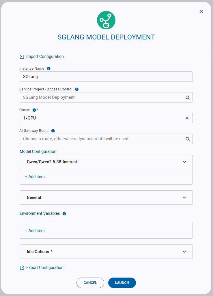 SGLang Model Deployment | ClearML