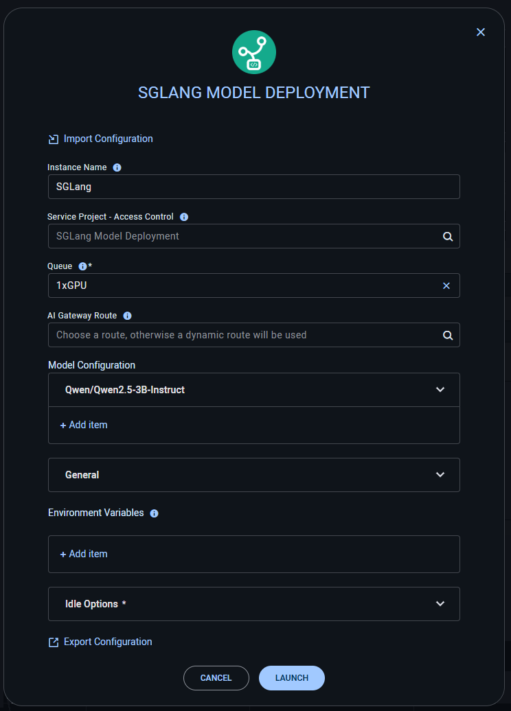SGLang Model Deployment | ClearML