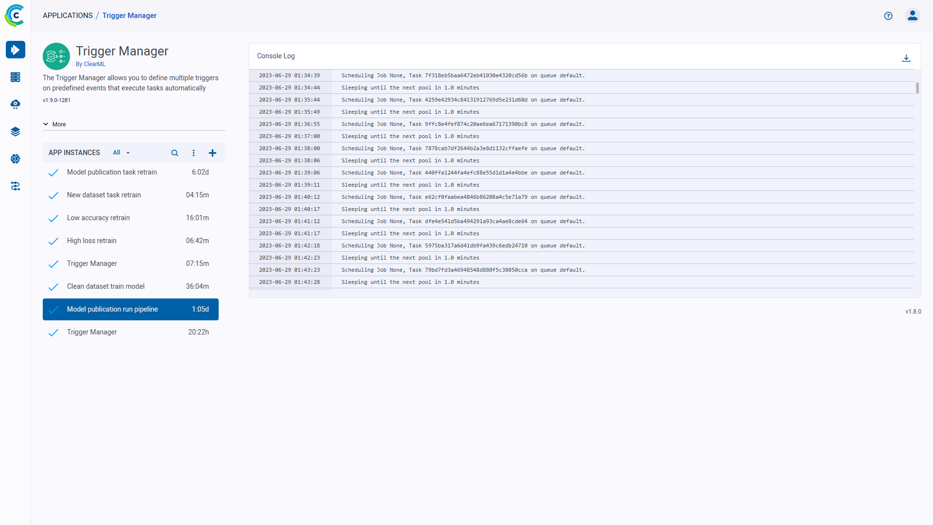 Trigger Manager | ClearML