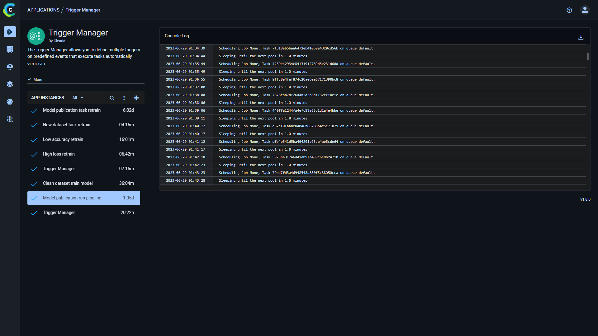 Trigger Manager | ClearML
