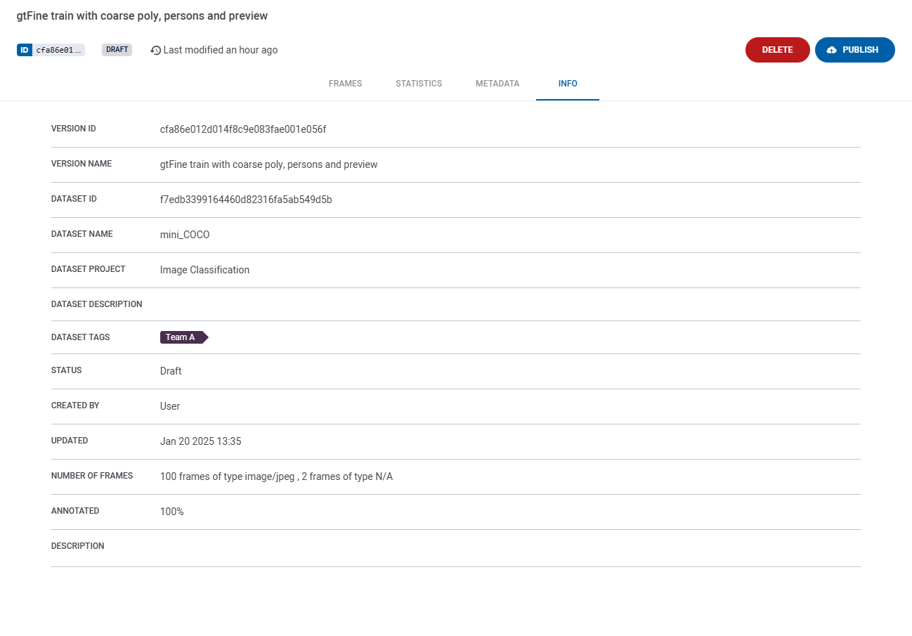 Dataset Versions | ClearML