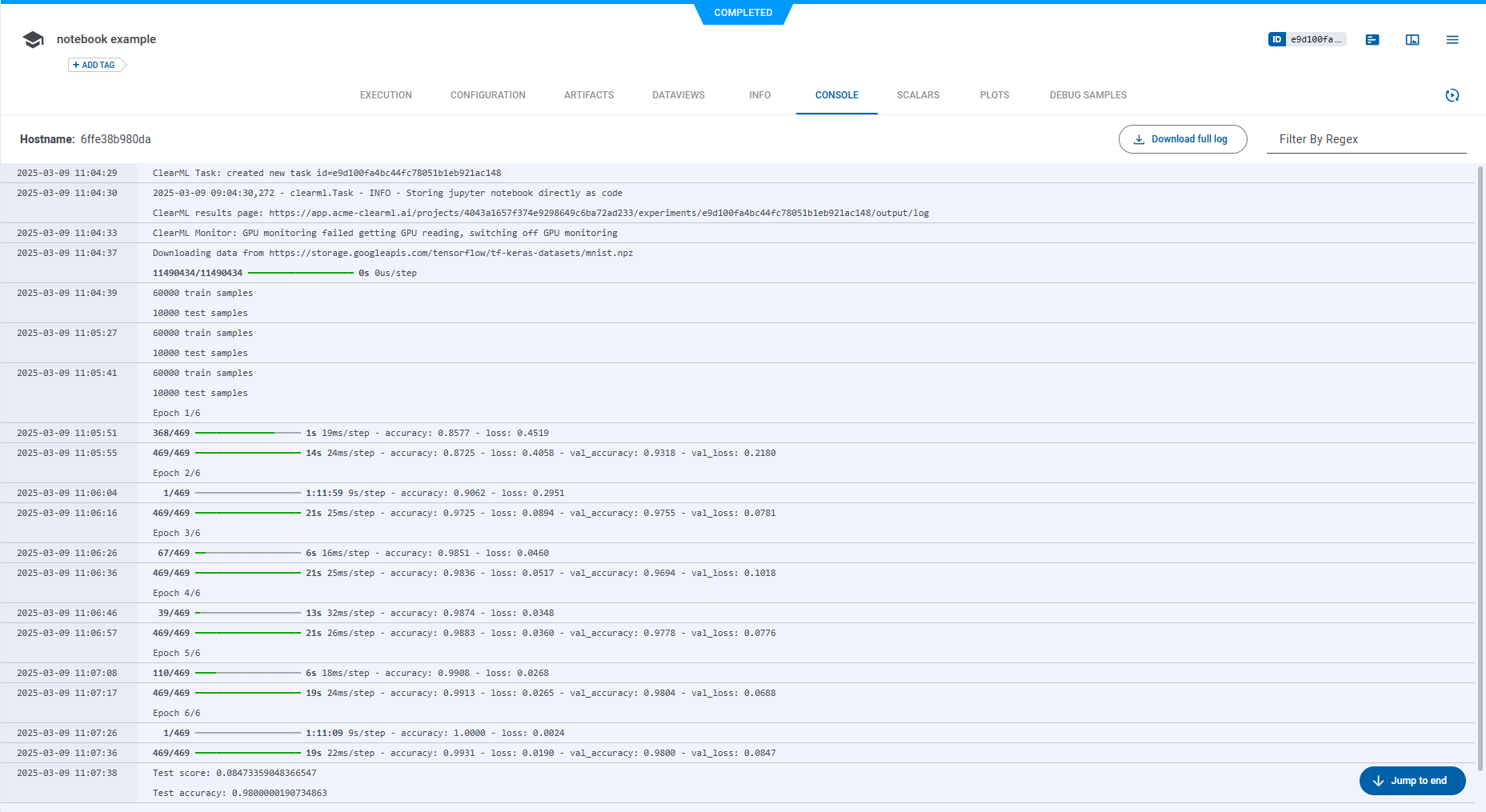 Keras With Matplotlib Jupyter Notebook Clearml