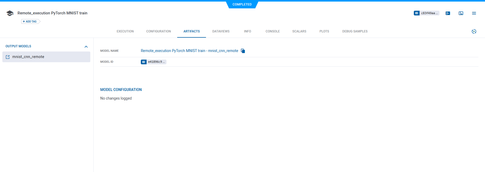 PyTorch MNIST | ClearML