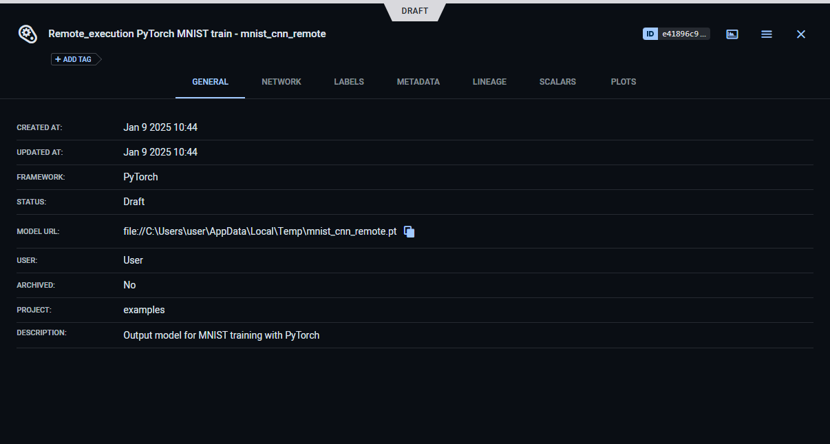 PyTorch MNIST | ClearML