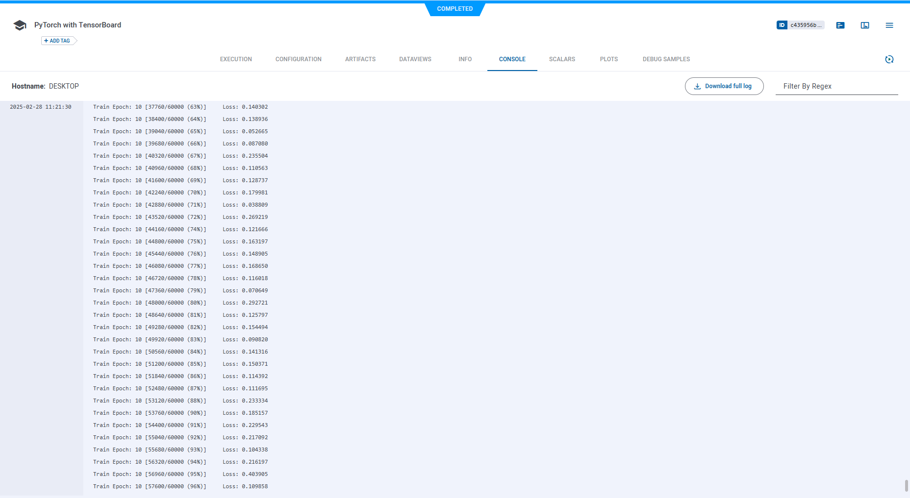 PyTorch with TensorBoard | ClearML