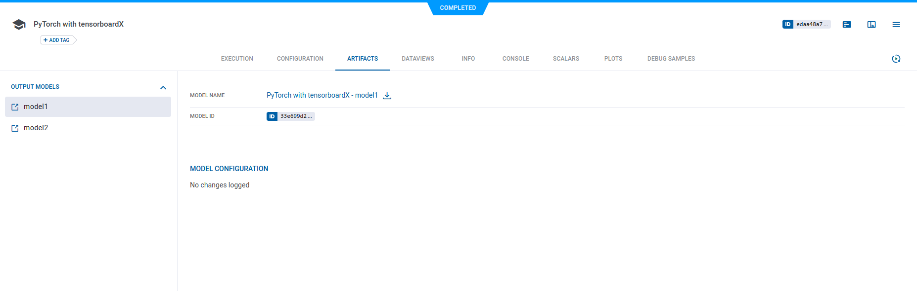 PyTorch TensorBoardX | ClearML