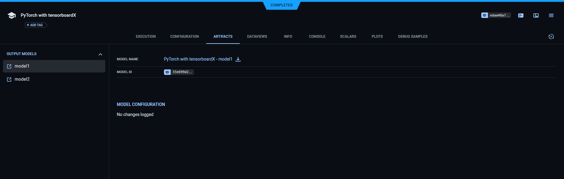 PyTorch TensorBoardX | ClearML
