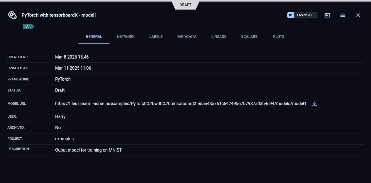 PyTorch TensorBoardX | ClearML