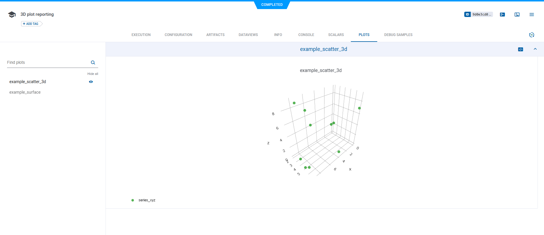 3D Plot Reporting | ClearML