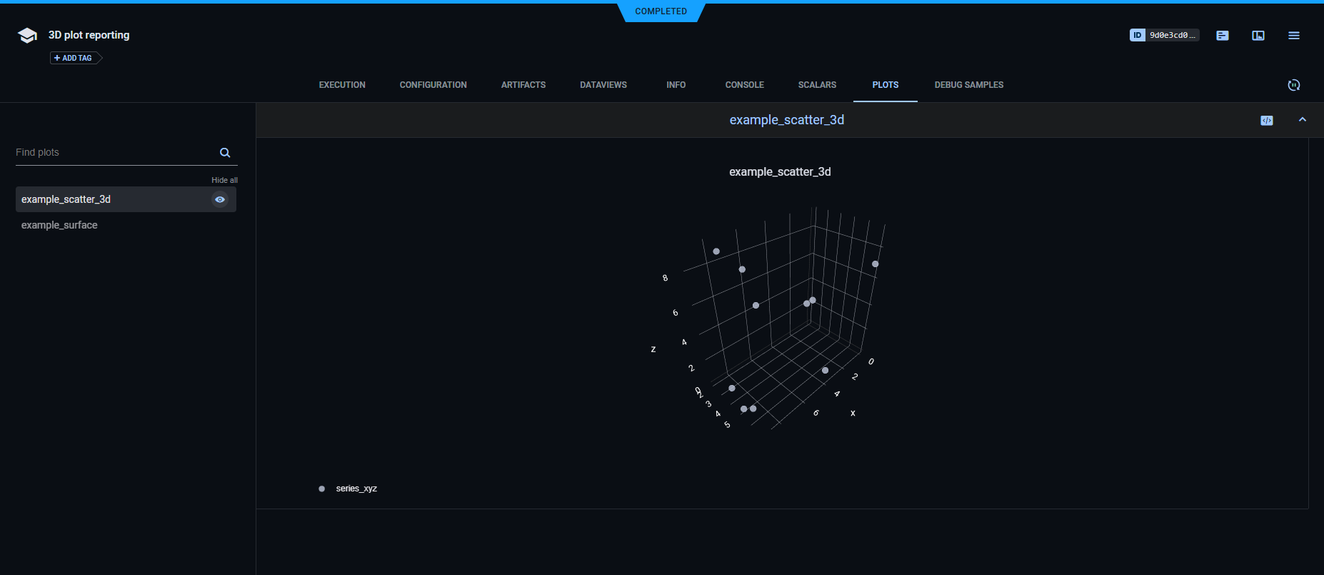 3D Plot Reporting | ClearML