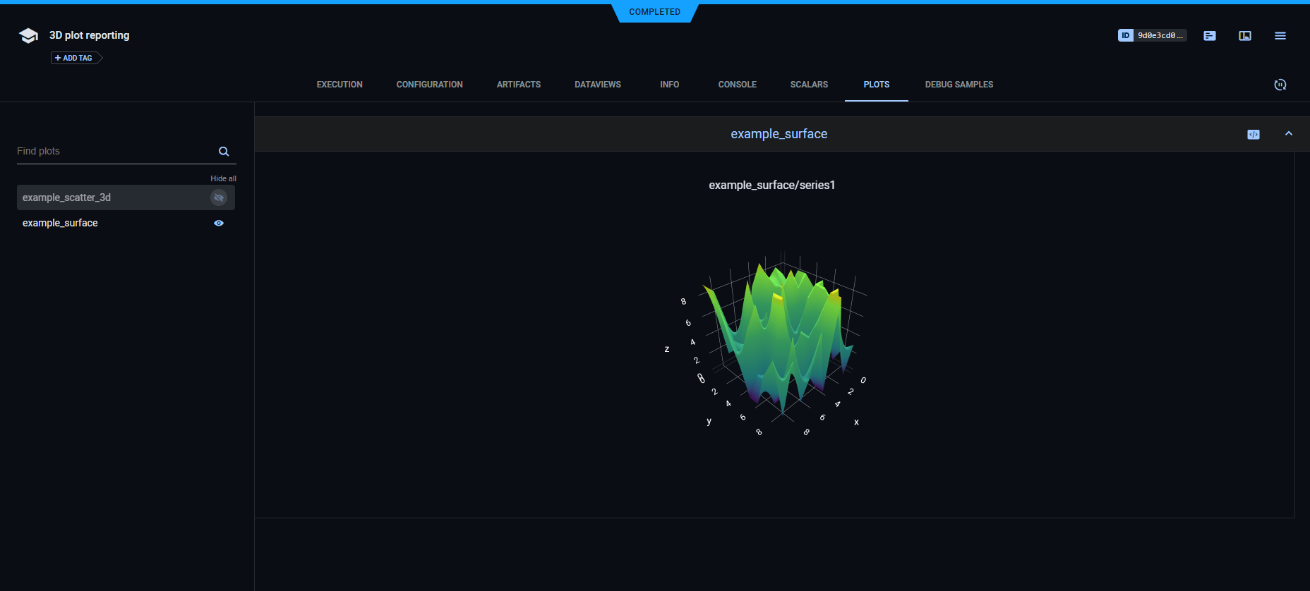 3D Plot Reporting | ClearML