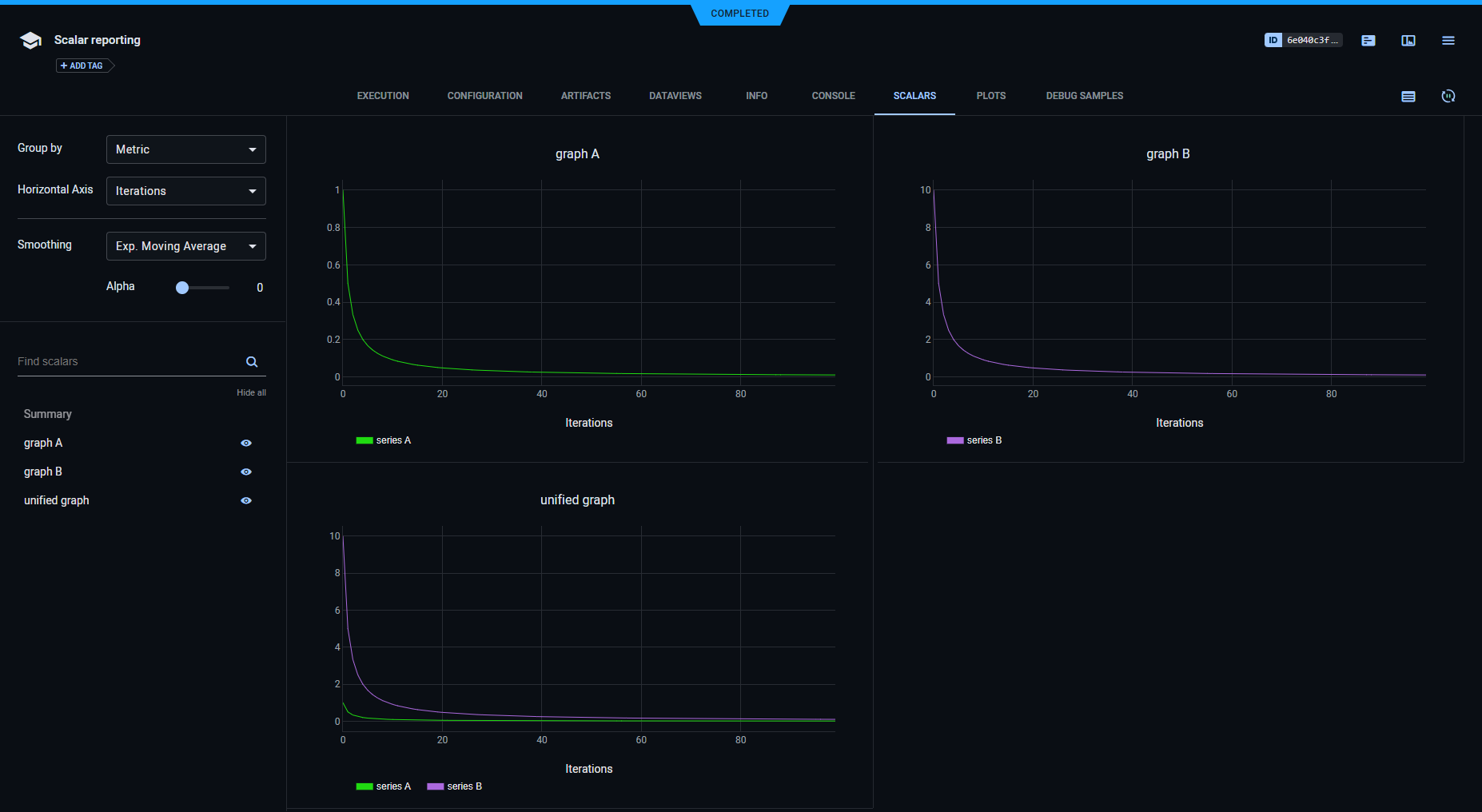 Scalars Reporting | ClearML