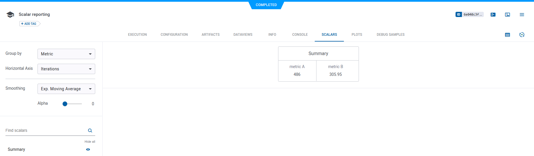 Scalars Reporting | ClearML