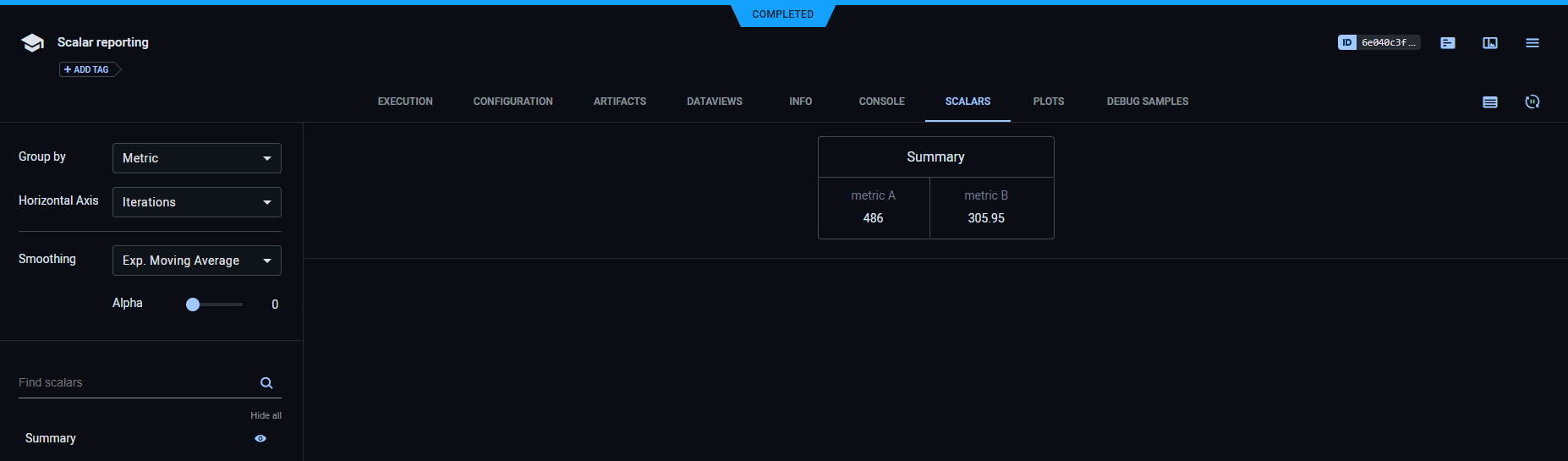 Scalars Reporting | ClearML