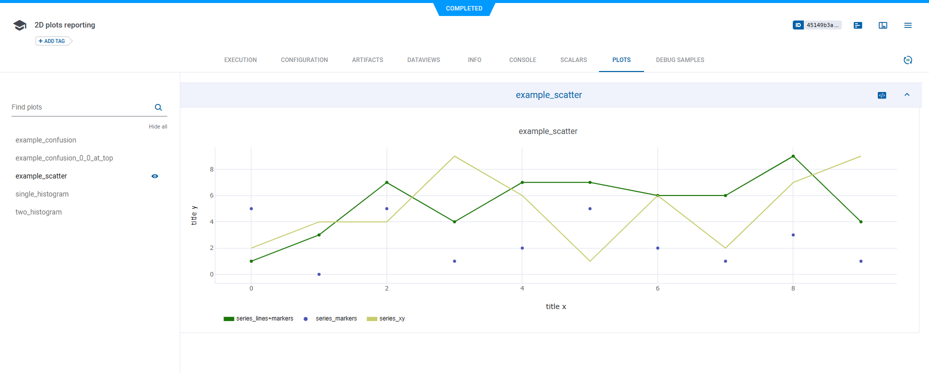 2D Plots Reporting | ClearML