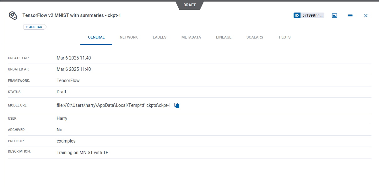 TensorFlow MNIST | ClearML