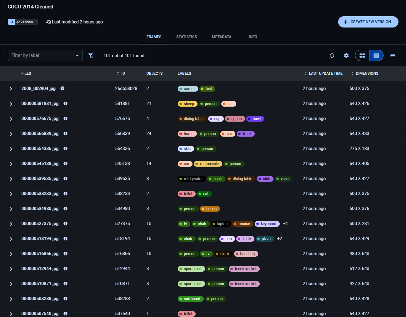 Dataset Versions | ClearML