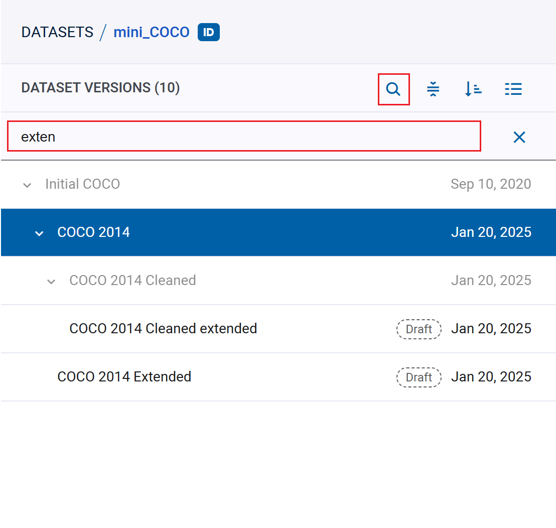 Dataset Versions | ClearML