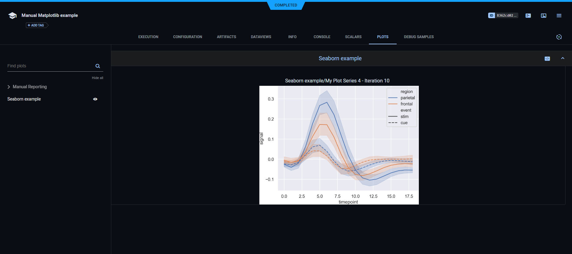 Manual Matplotlib Reporting | ClearML