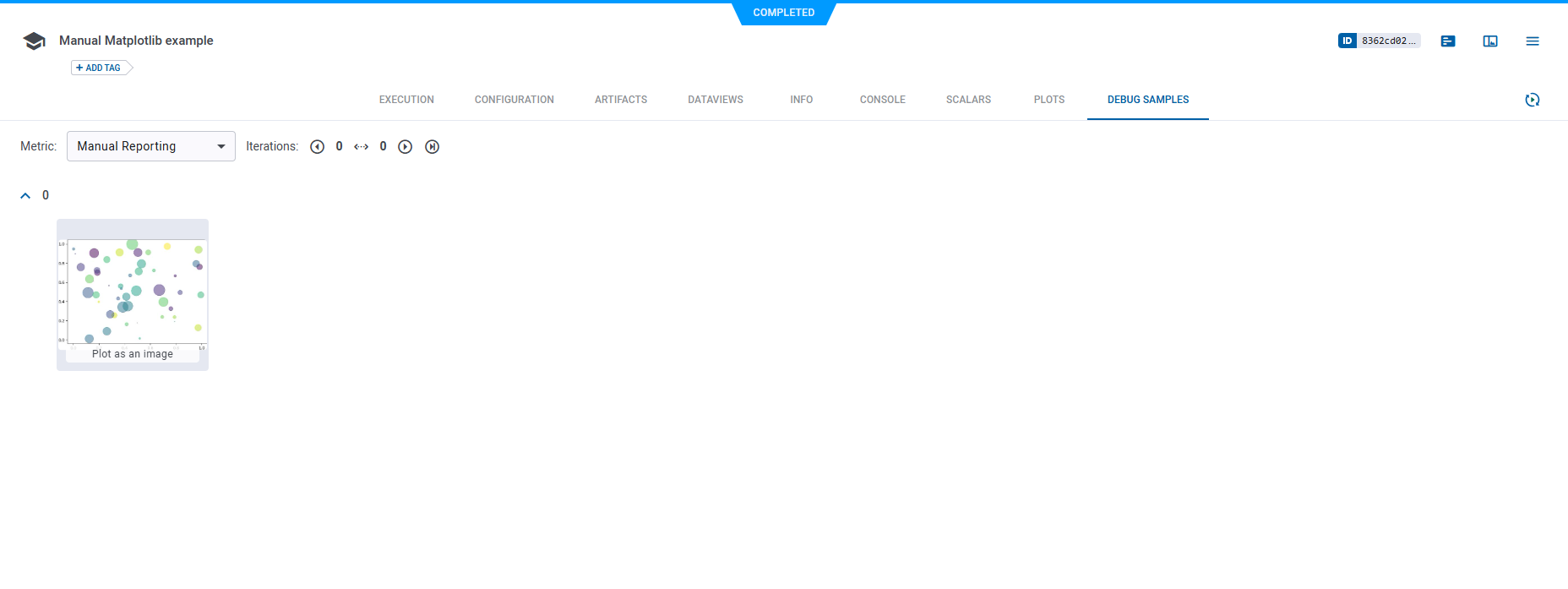 Manual Matplotlib Reporting | ClearML