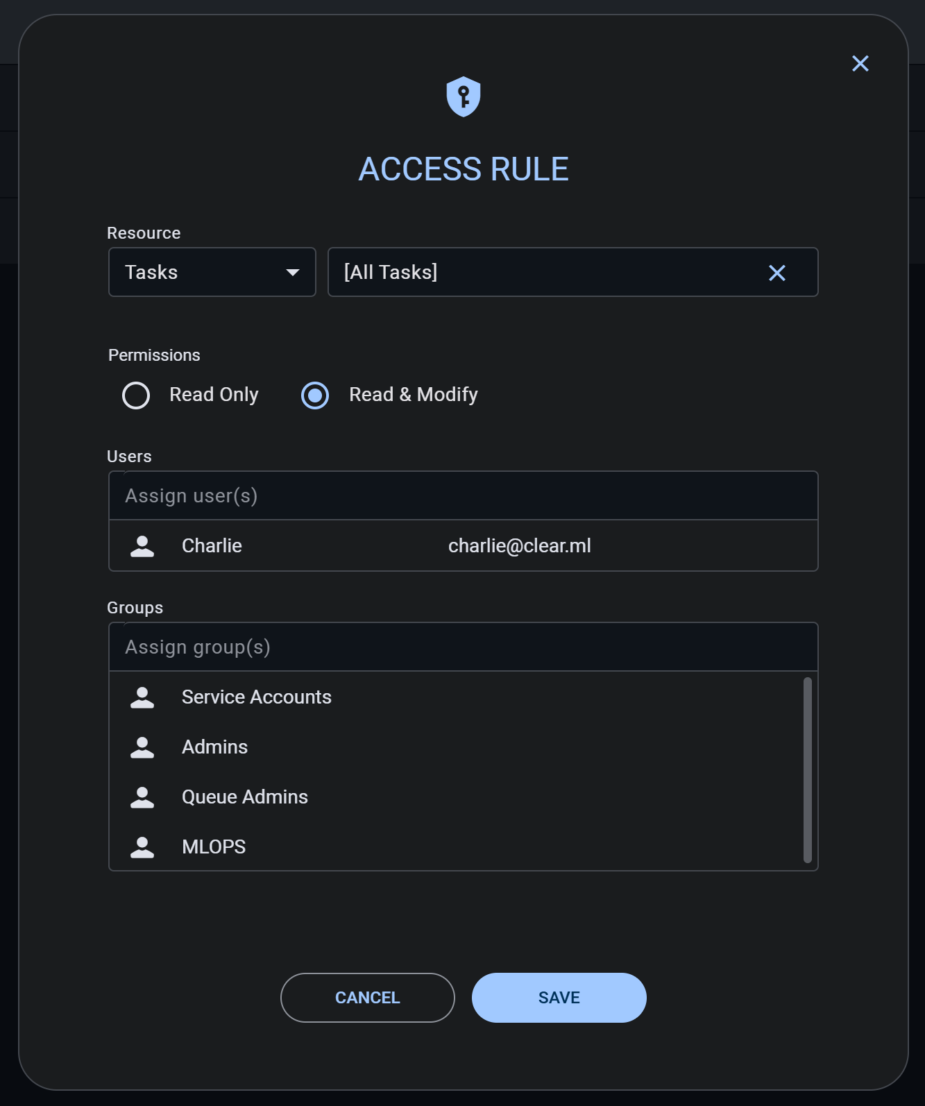 Access Rules | ClearML