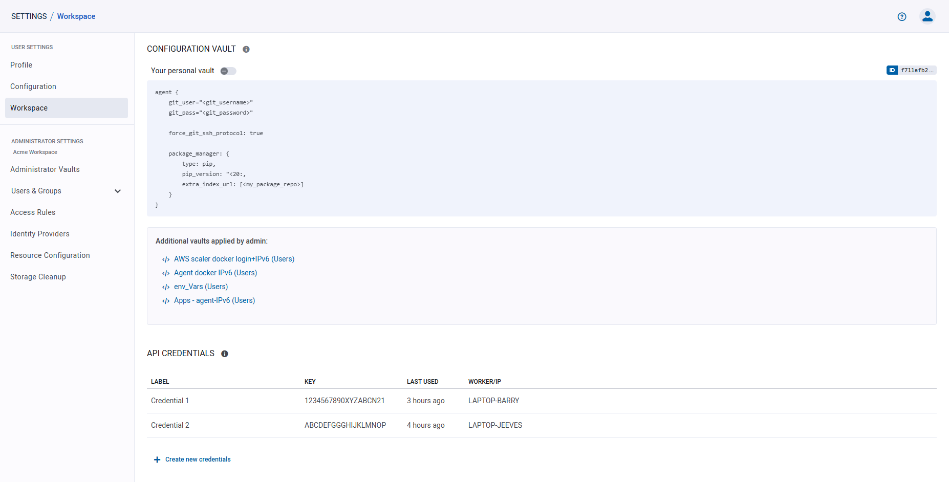 User Settings | ClearML