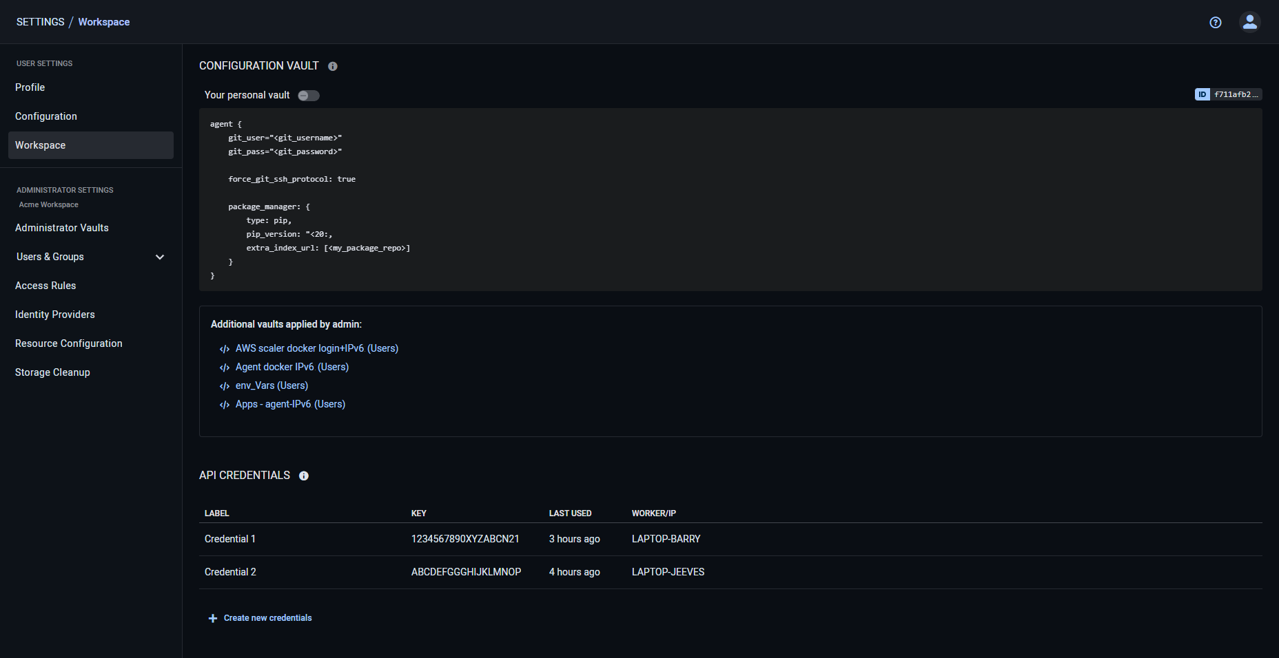 User Settings | ClearML