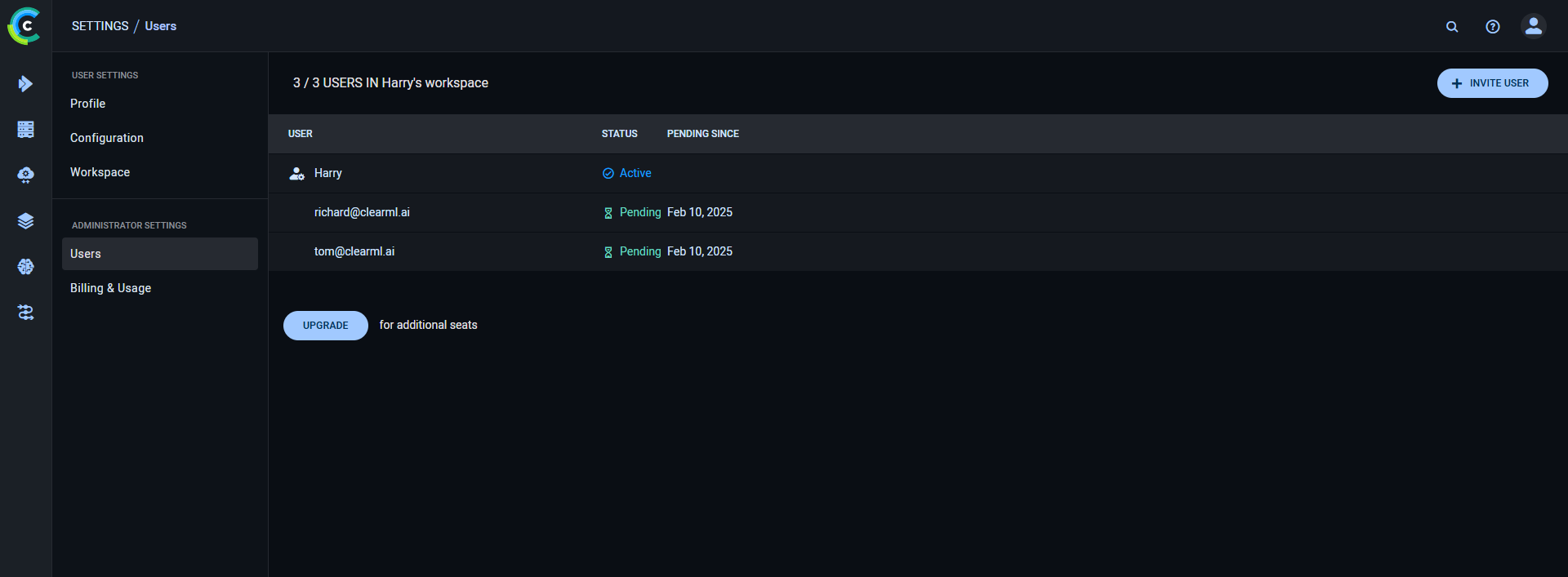 Users & Groups | ClearML