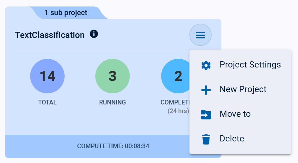 Projects Page | ClearML