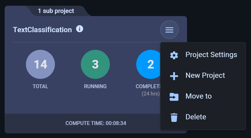 Projects Page | ClearML