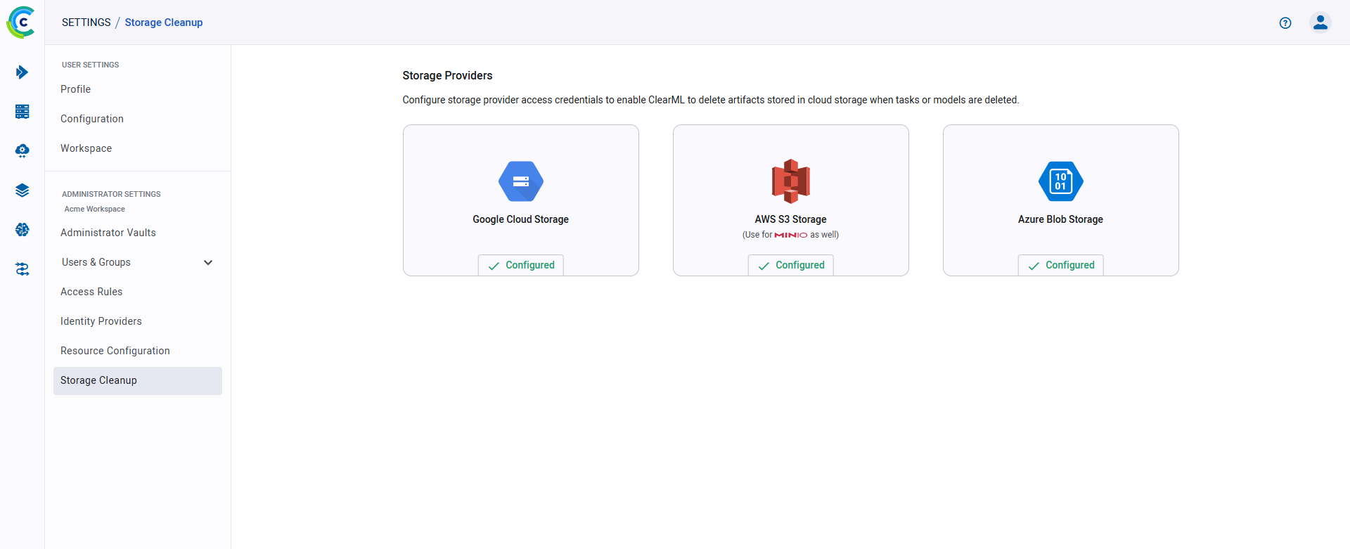 Storage Cleanup | ClearML