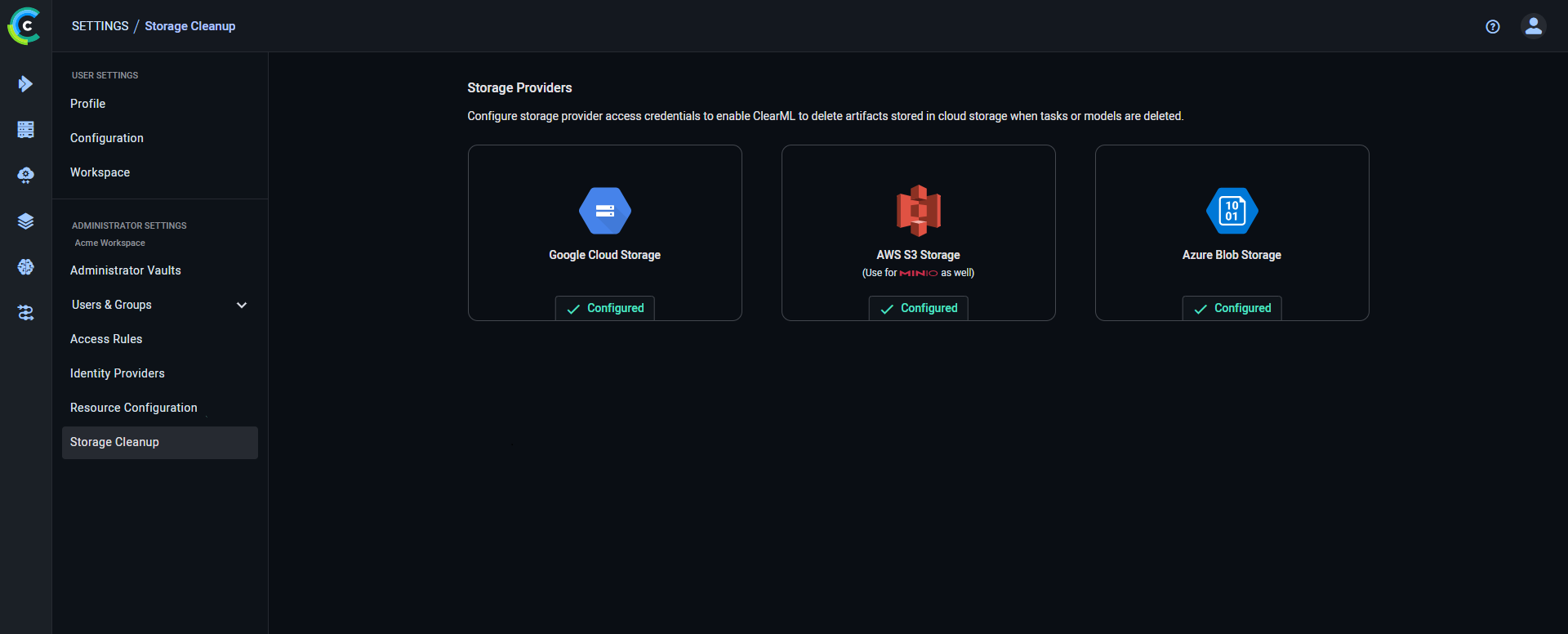 Storage Cleanup | ClearML