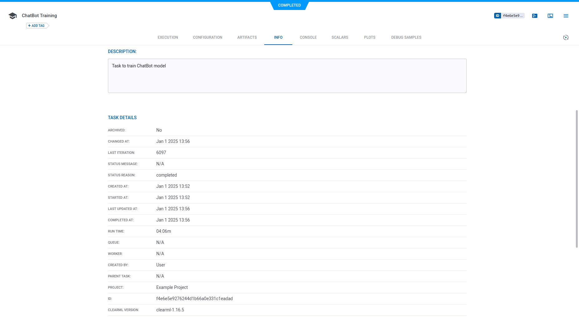 Tracking Tasks and Visualizing Results | ClearML