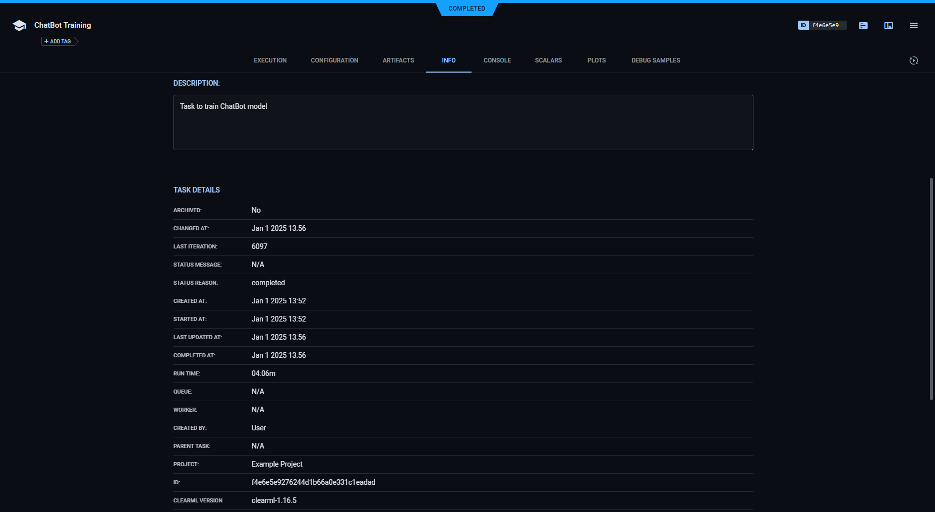 Tracking Tasks and Visualizing Results | ClearML